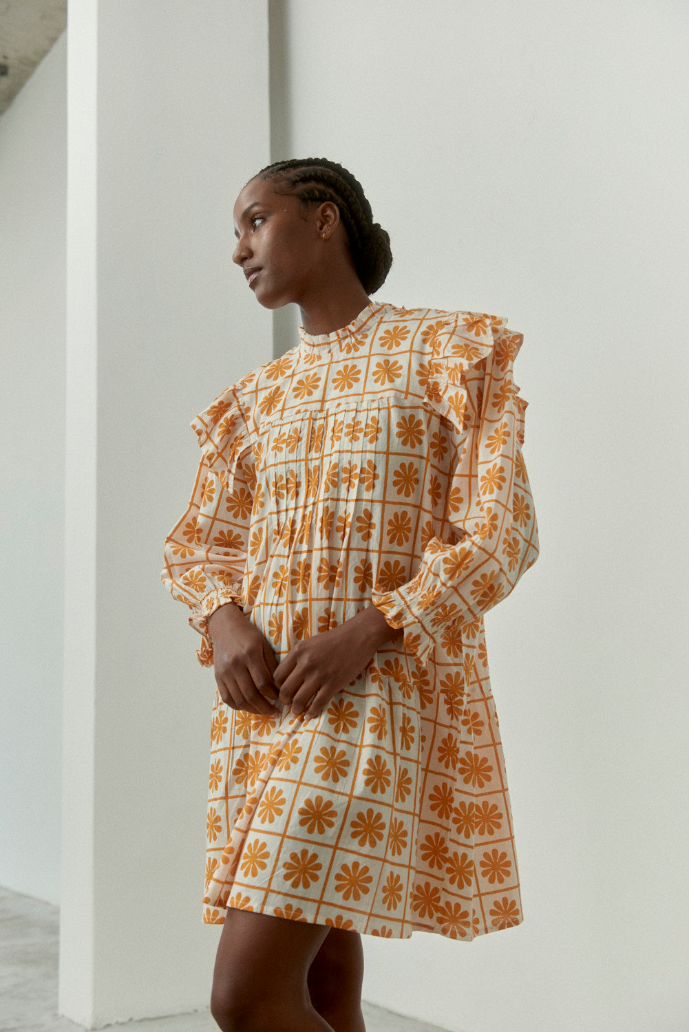 Mandarin Orange Frill Dress – Sindiso Khumalo